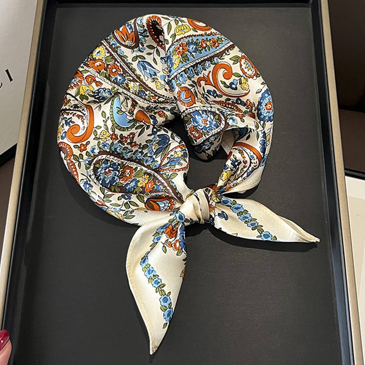 Bohemian Floral Silk Scarf – Blue Harvest Apparel